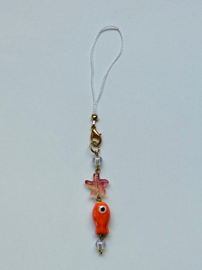 Aquatic Aesthetic Fish Starfish Phone Charm/accessory - Etsy