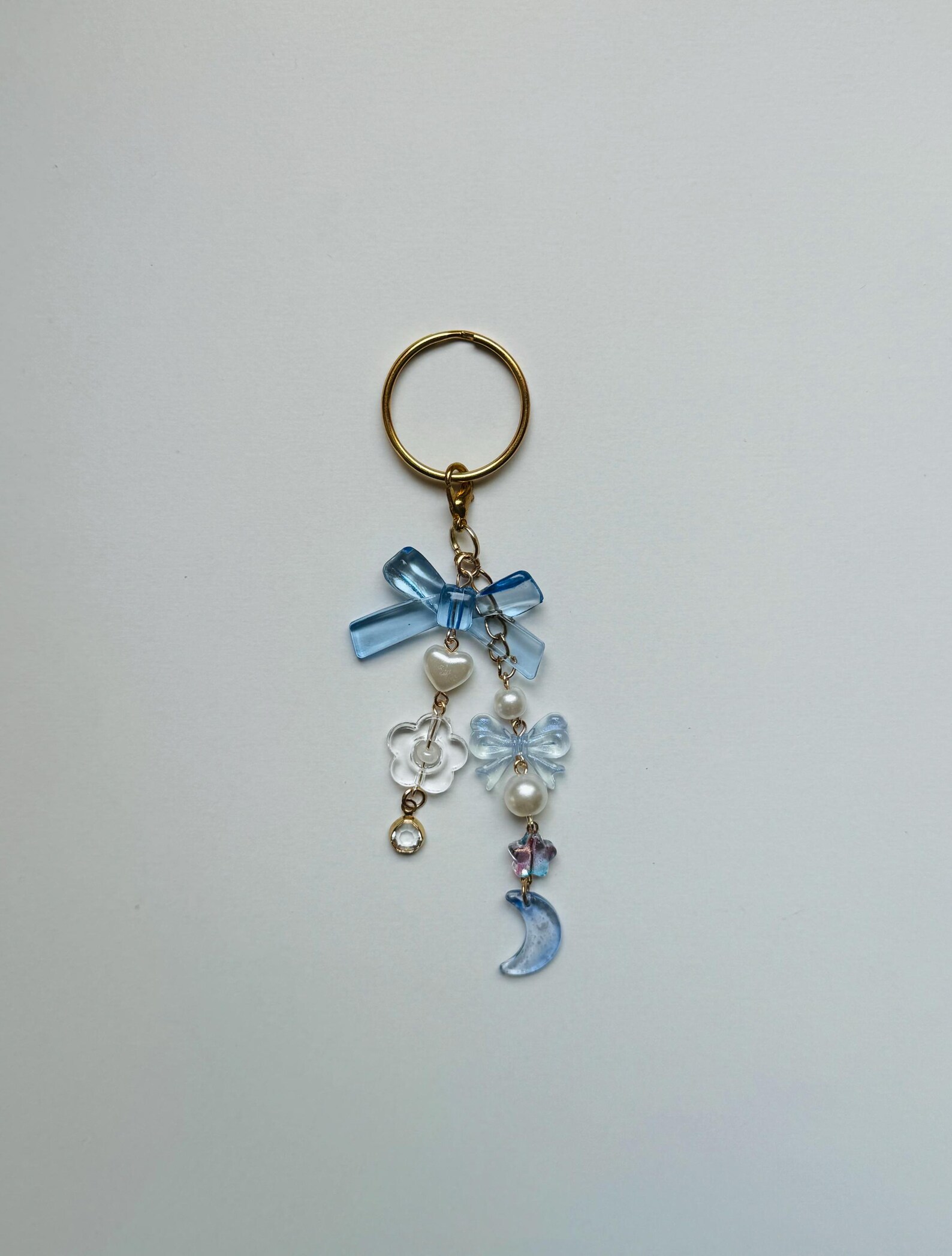 Aesthetic Coquette Moon and Star Keychain | Bag Charm Accessory - Etsy