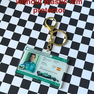 F1 Identification Card Keychain | Formula 1 Inspired Keychain - Etsy