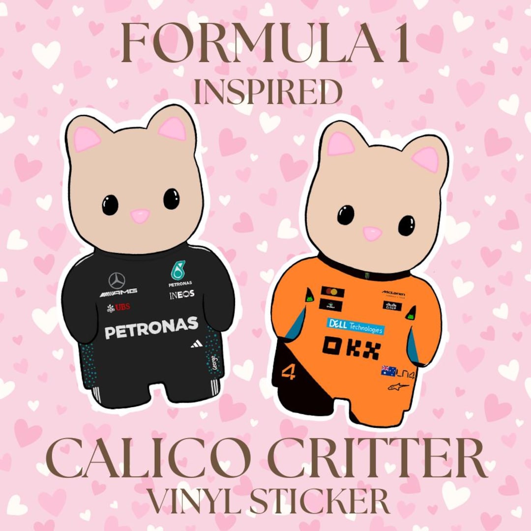 F1 Inspired Calico Critter / Sylvanian Families Vinyl Sticker | Formula ...