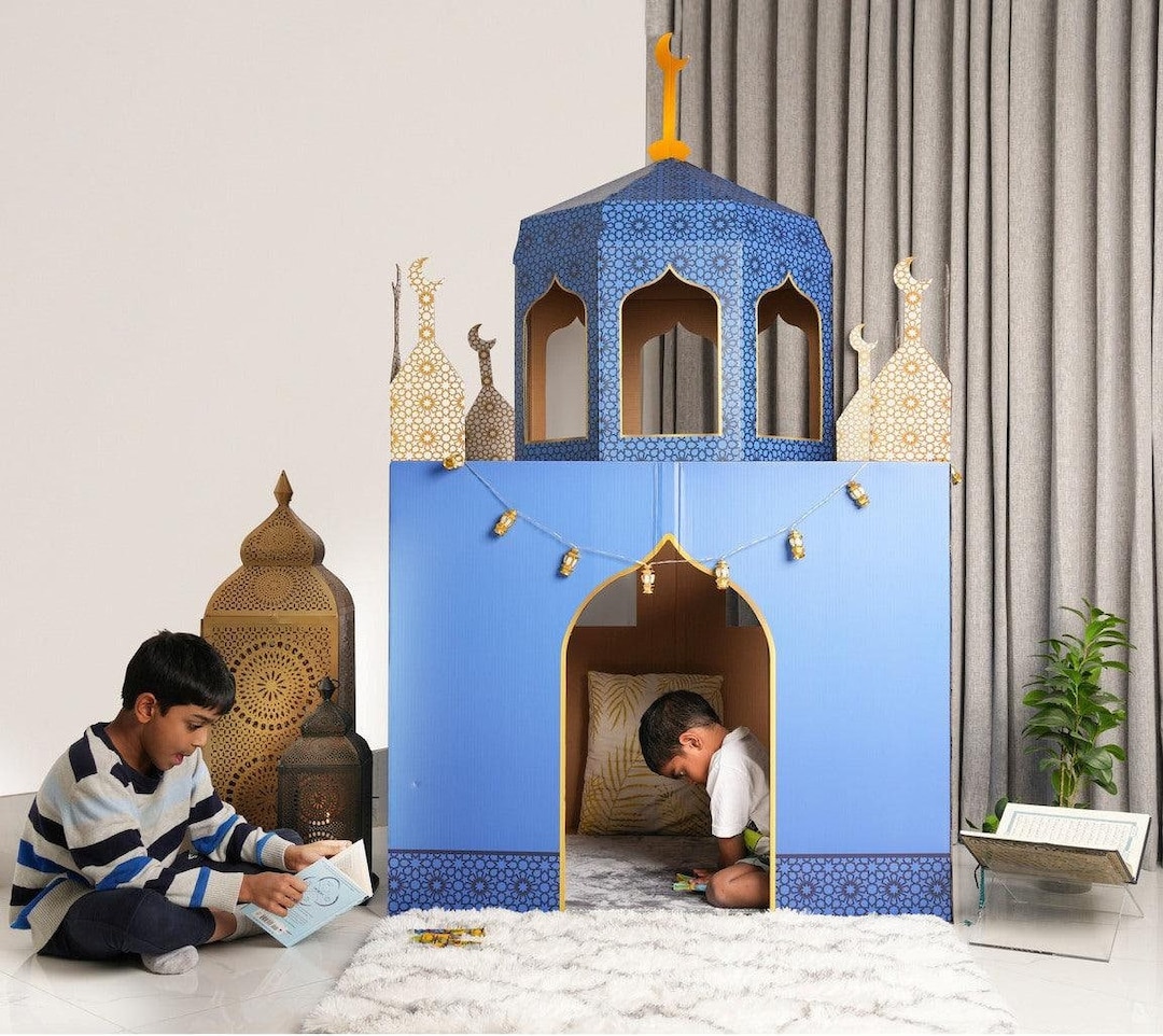 Charming Blue Cardboard Mosque - Etsy