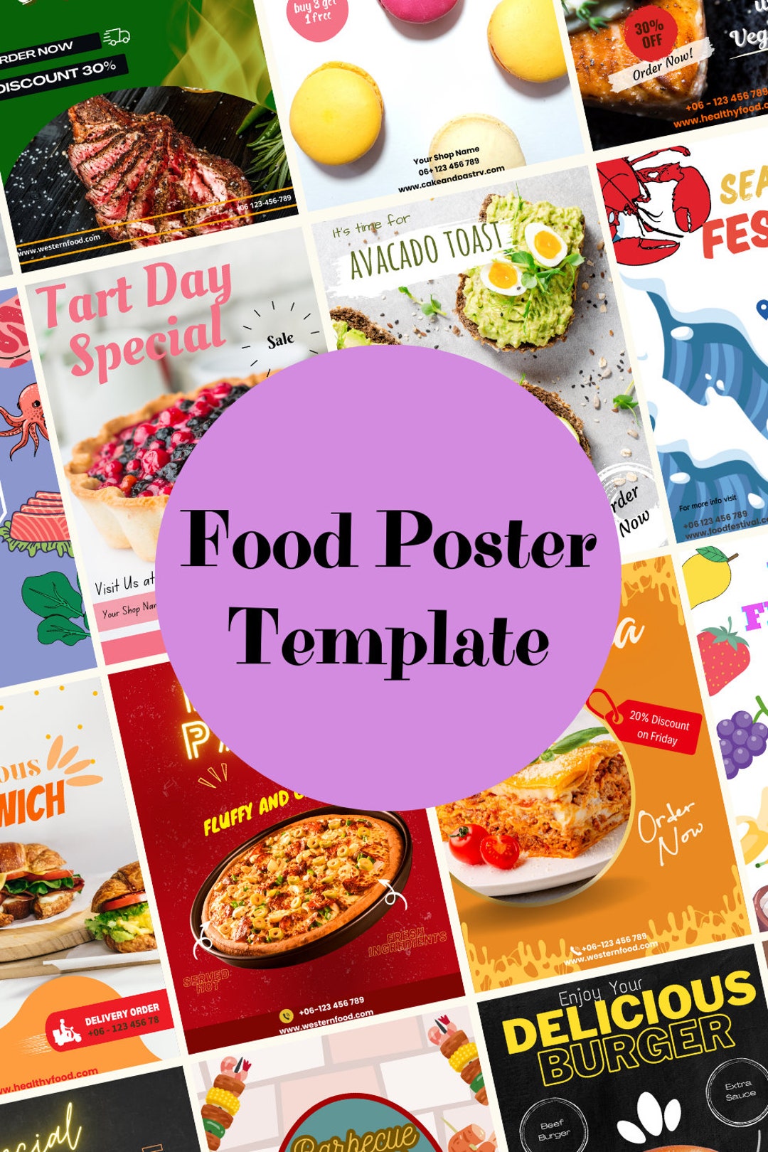 Food Canva Template, Food Theme Template, Instagram Post Food Poster ...
