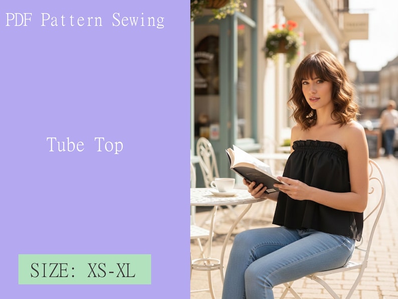 Tube Top Patterns Sewing PDF Digital Goods Diy XS-XL - Etsy