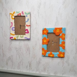 Handmade Punch Needle Picture Frame | Home Decor | 4x6 Picture Frame ...