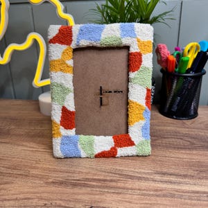 Handmade Punch Needle Picture Frame | Home Decor | 4x6 Picture Frame ...