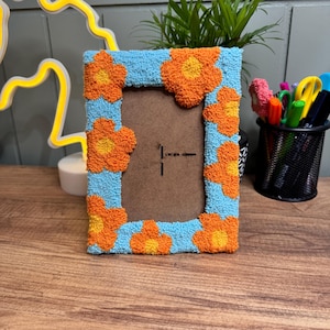 Handmade Punch Needle Picture Frame | Home Decor | 4x6 Picture Frame ...