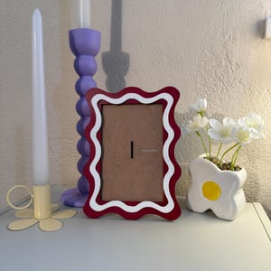 Handmade Wavy Picture Frame, 4x6 Funky Photo Frame, Colorful Retro ...