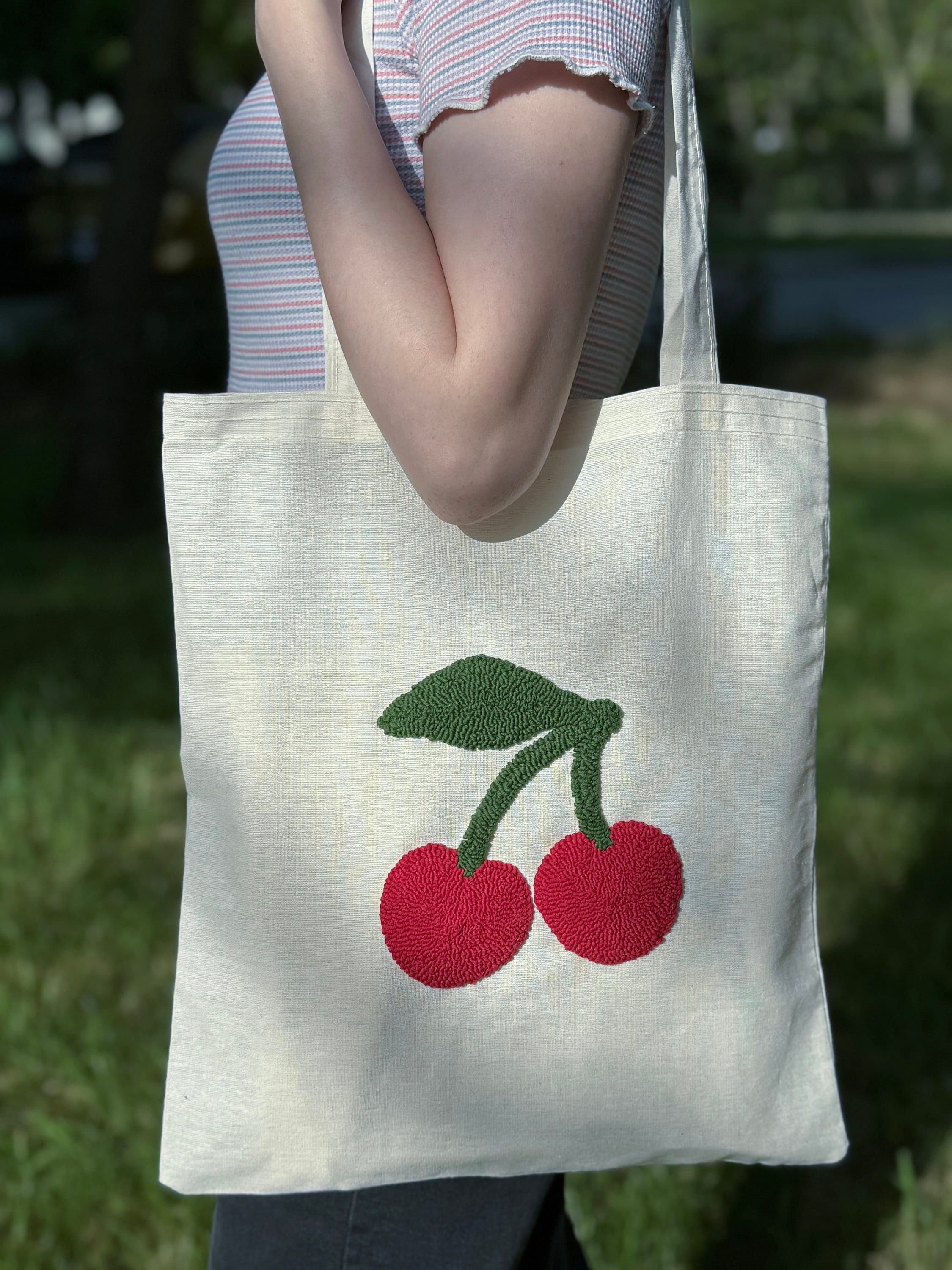 Handmade Punch Needle Tote Bag Eco-friendly Market Bag Hand Tufted ...