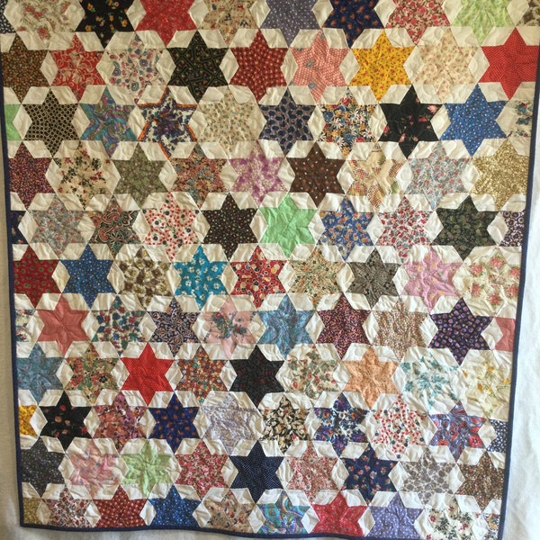 Scrappy Star Quilt - Etsy
