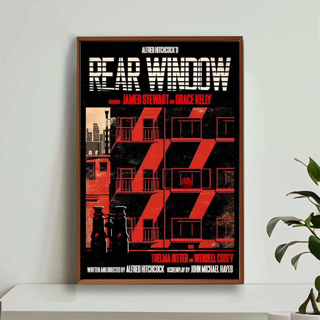 Rear Window Movie Poster, Personalized Gifts for Him/her, Canvas Wall ...