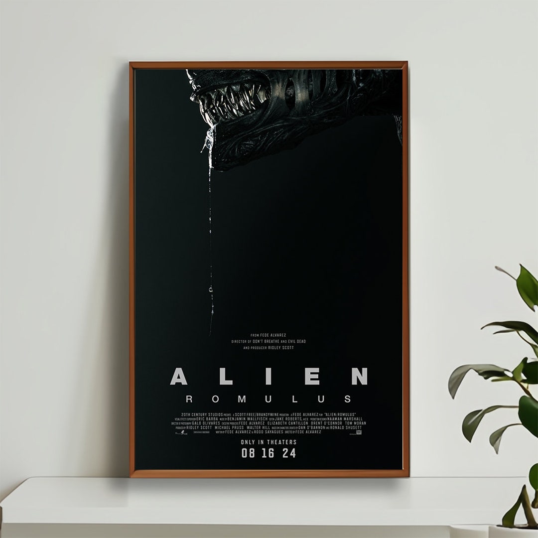 Alien Romulus Movie Poster, Personalized Gifts for Him/her, Canvas Wall ...