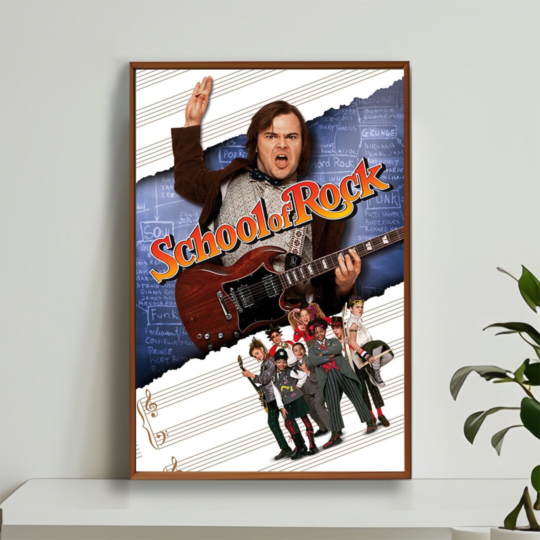 School of Rock Movie Poster, Personalized Gifts for Him/her, Canvas ...