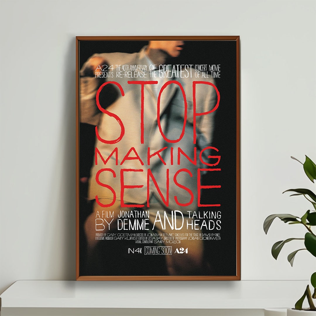 Stop Making Sense Movie Poster, Personalized Gifts for Him/her, Canvas ...