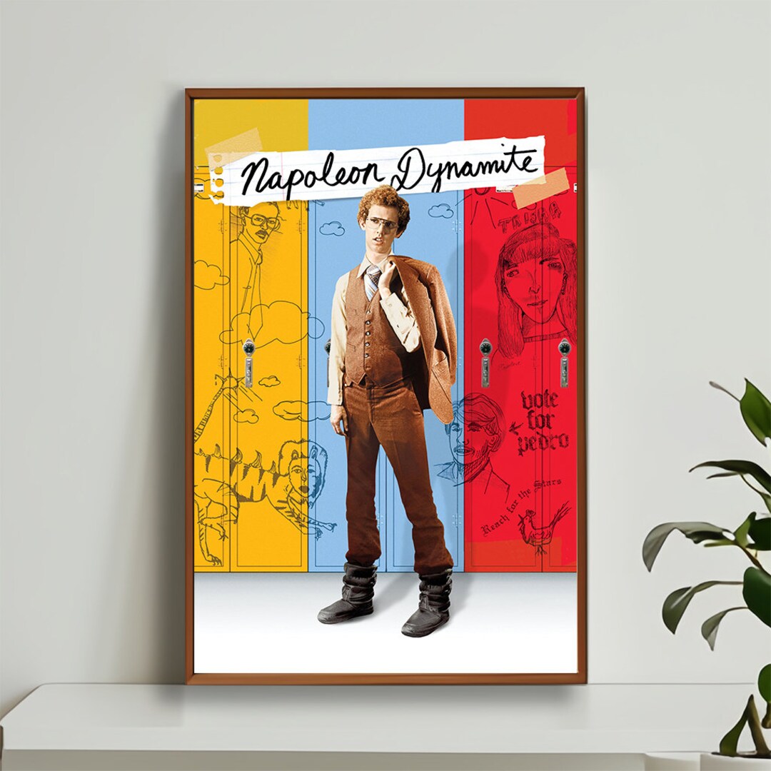 Napoleon Dynamite Movie Poster, Personalized Gifts for Him/her, Canvas ...