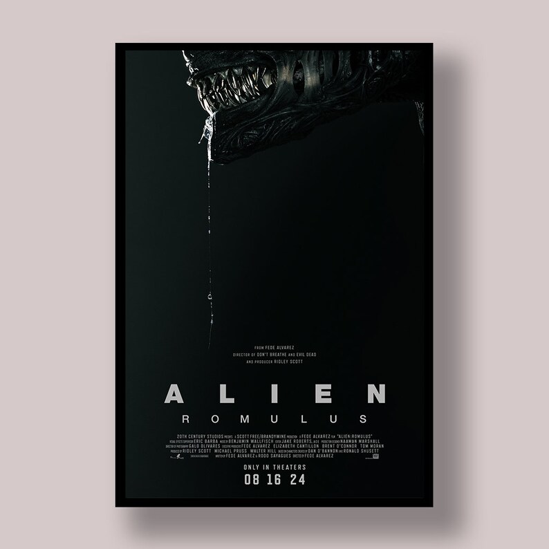 Alien Romulus Movie Poster, Personalized Gifts for Him/her, Canvas Wall ...