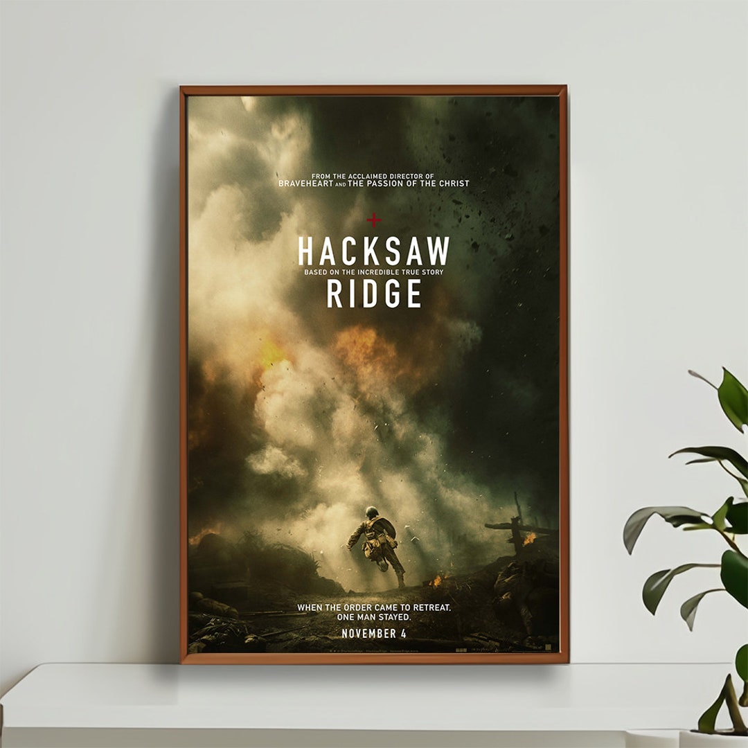 Hacksaw Ridge Movie Poster, Personalized Gifts, Canvas Wall Art Print ...