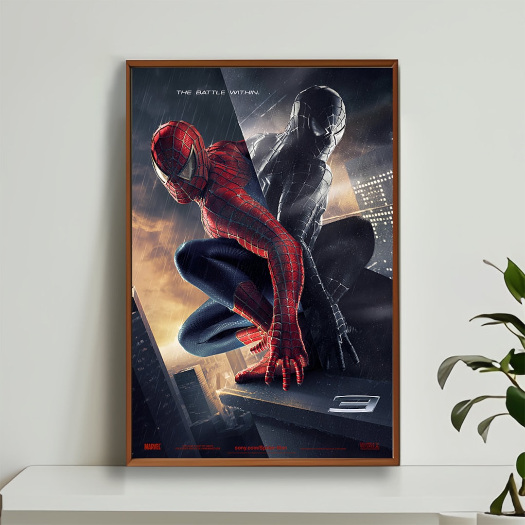 Spider Man 3 Movie Poster, Personalized Gifts for Him/her, Canvas Wall ...