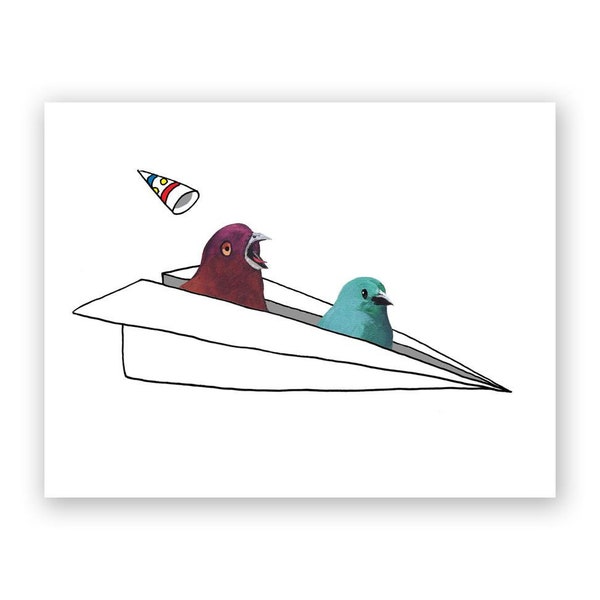 Happy Birthday Airplane Card - Etsy