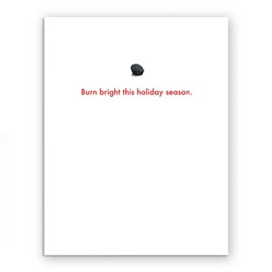 Coal Christmas Cards - Set of 8 - Etsy