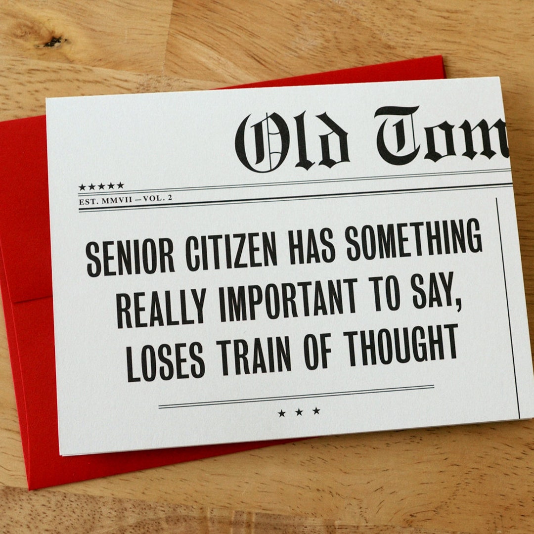 Senior Citizen Birthday Card - Etsy