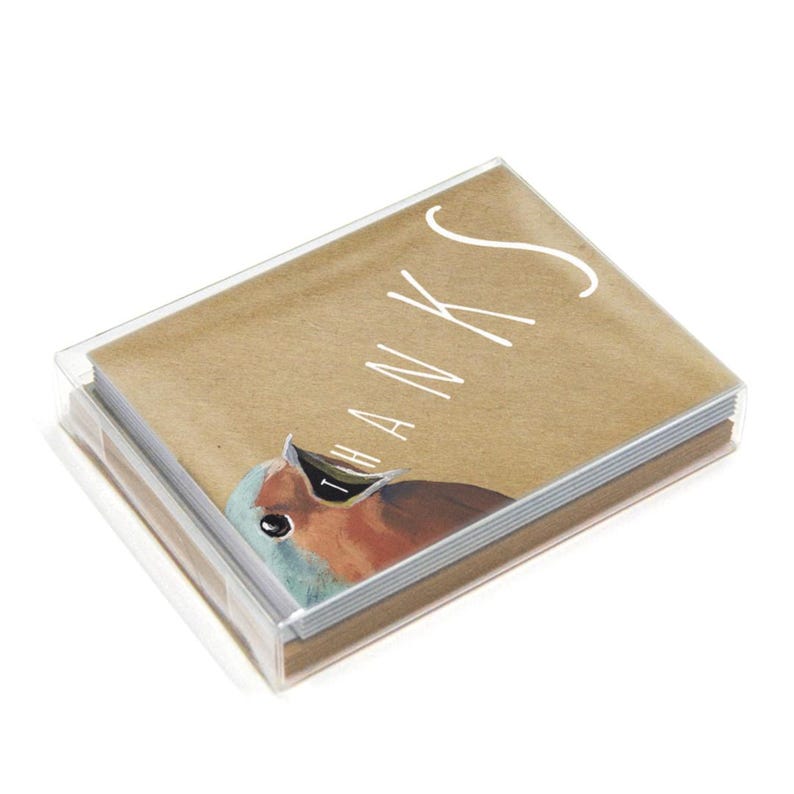 Yelling Set of 8 Thank You Cards - Bird - Thanks - Stationery - Gift ...