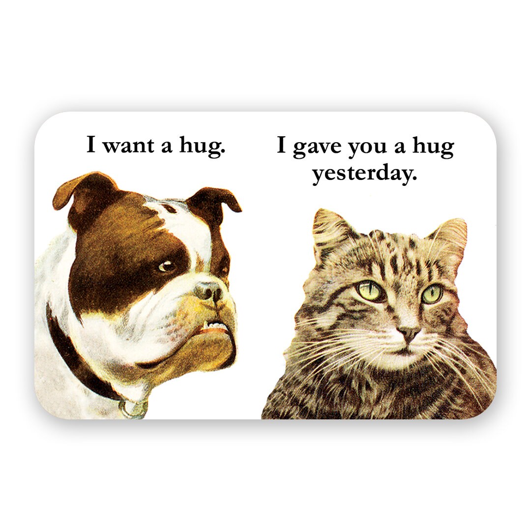 Bulldog Hug Sticker - Etsy