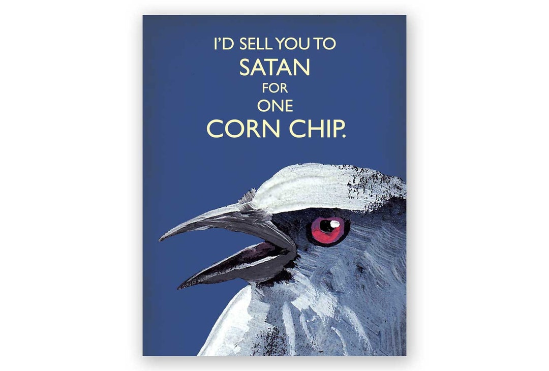 I'd Sell You to Satan Card - Humor - Bird - Greeting - Stationery - Etsy