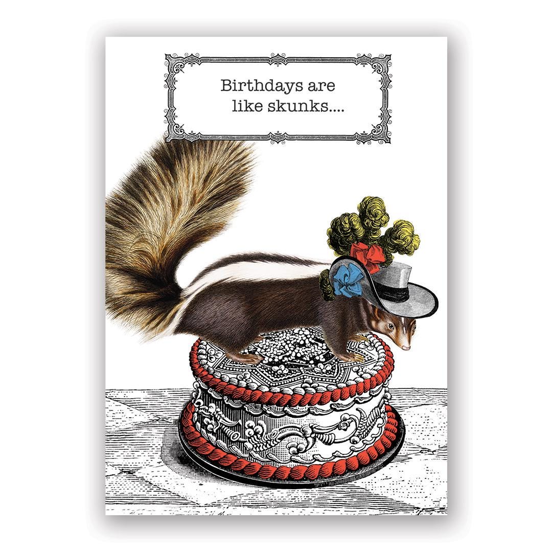 Skunk Birthday Card - Etsy