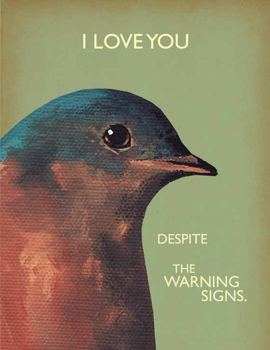 Warning Signs Note Card - Etsy