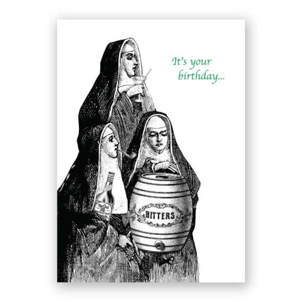 Nun Funny Birthday Card - Etsy