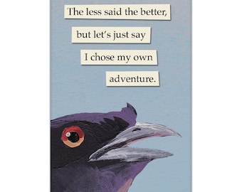 Crow Thank You Card Birds Greeting Stationery - Etsy