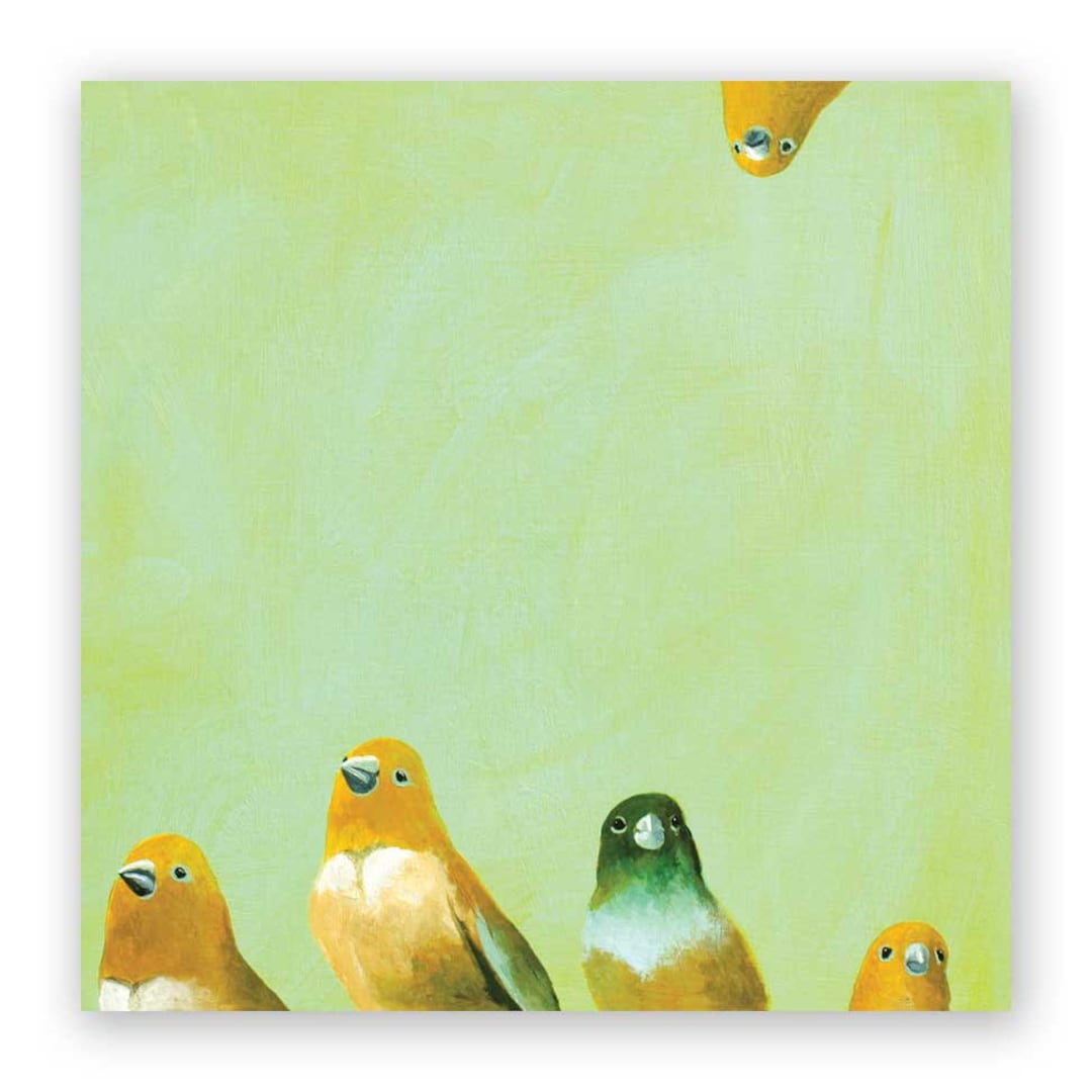 Finch Family - 10 X 10 Wings on Wood Decor - Etsy
