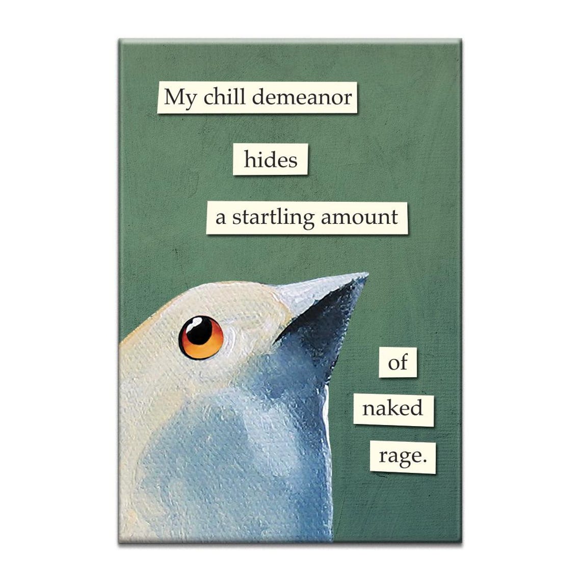 My Chill Demeanor Magnet - Bird - Humor - Gift - Stocking Stuffer - Etsy