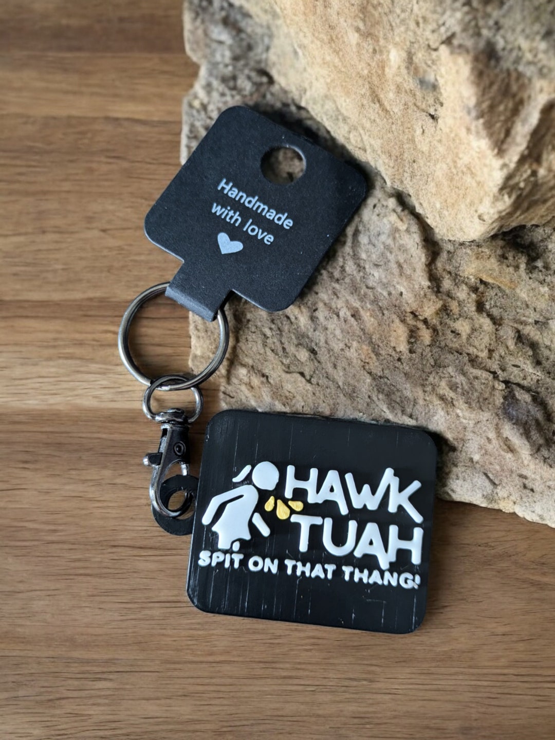 3D Printed "hawk Tuah - Spit on That Thang!" Keyring - Funny Gift ...