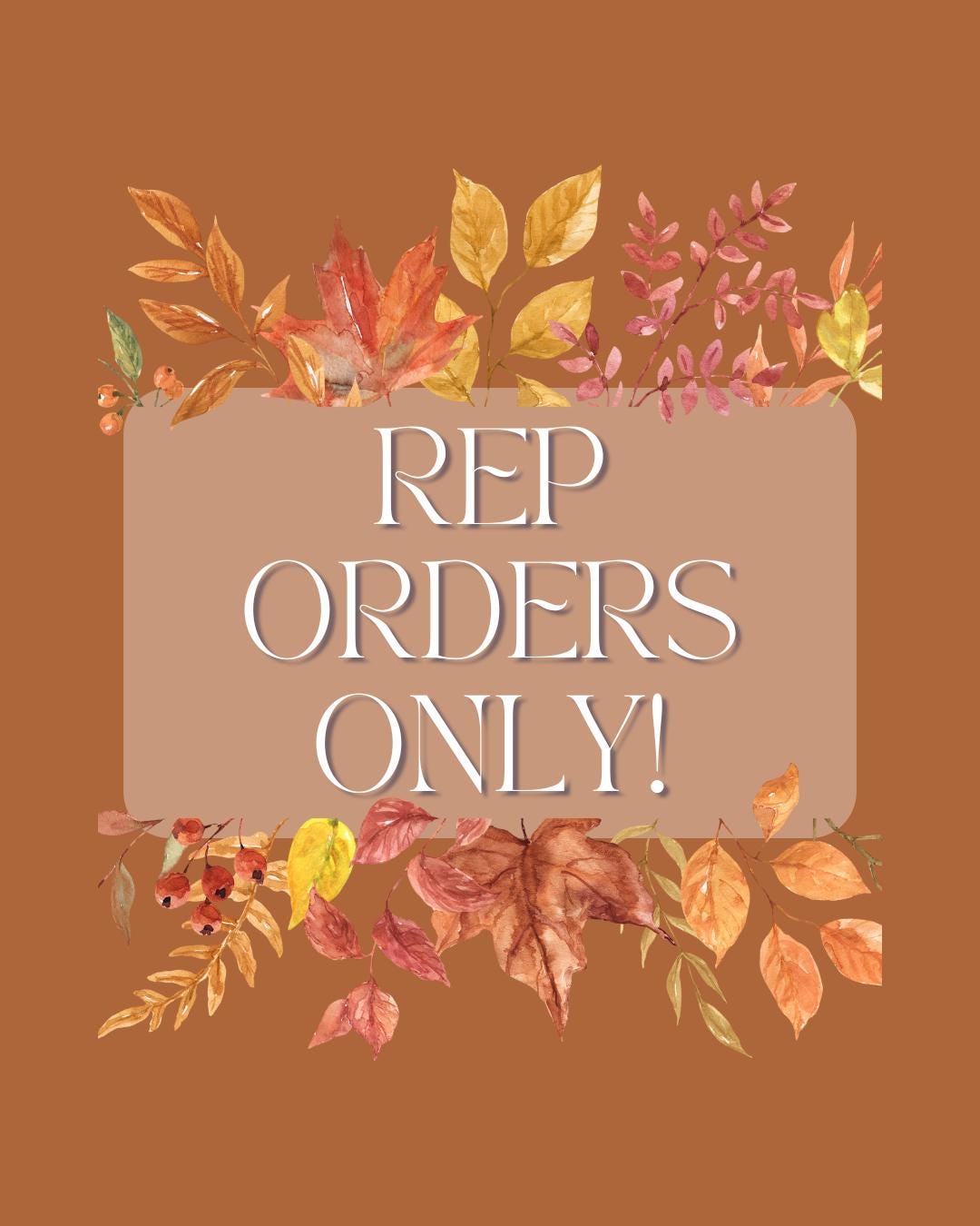 REP ORDERS ONLY - Etsy