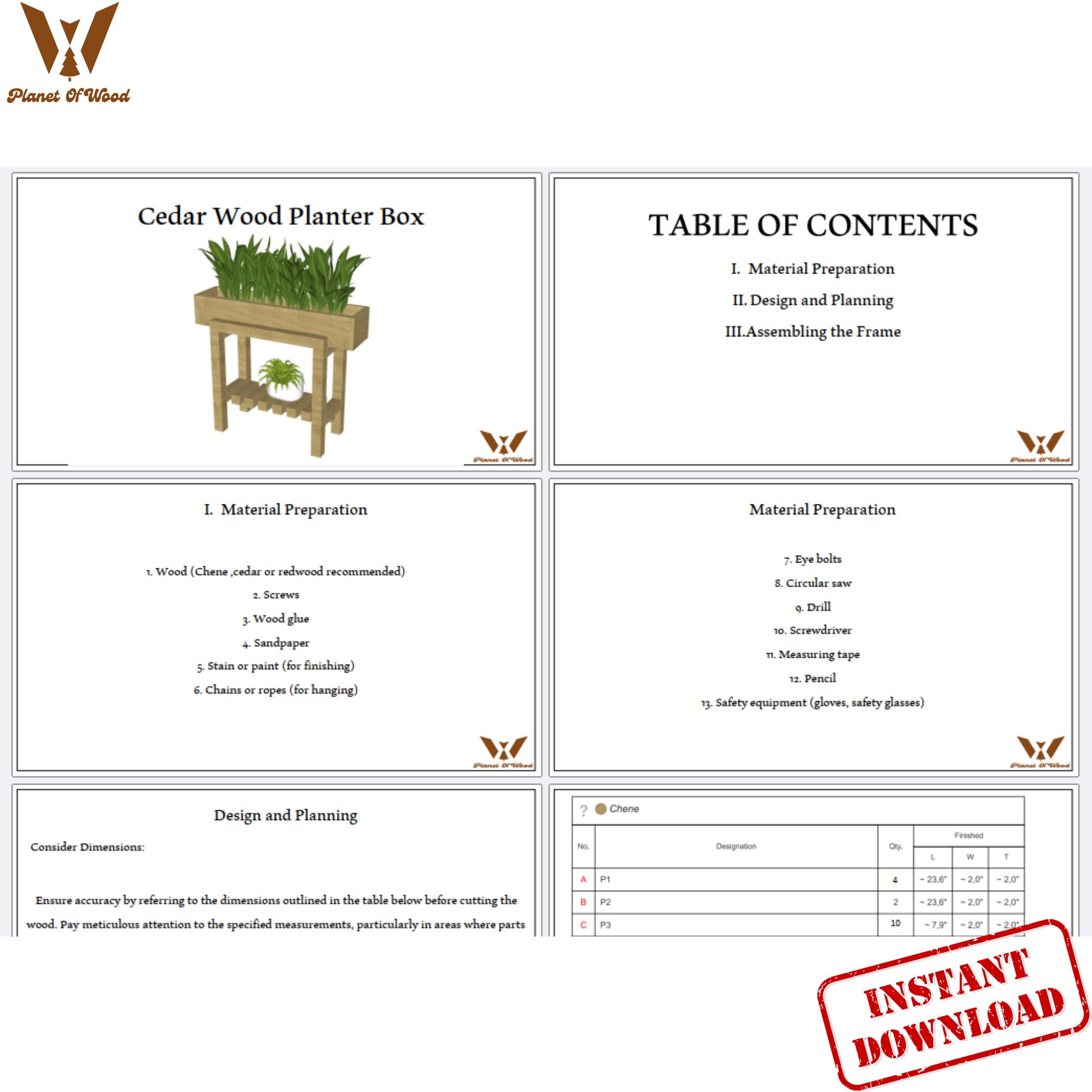 DIY Raised Planter Box Build Plans, Garden Planter Box Plans, Herb ...