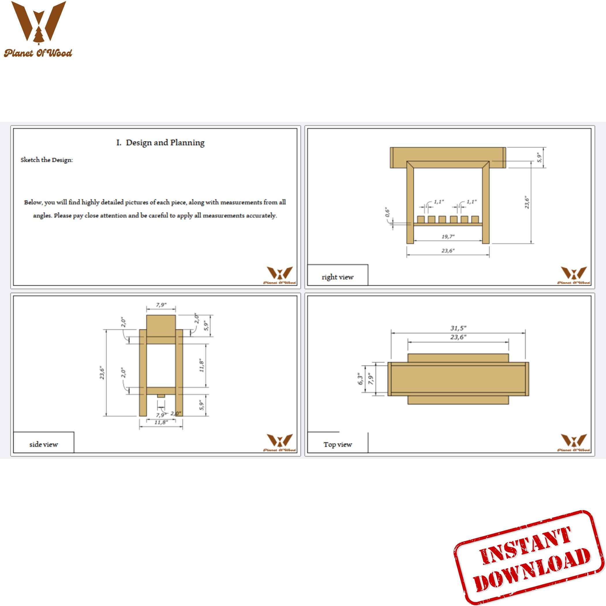 DIY Raised Planter Box Build Plans, Garden Planter Box Plans, Herb ...