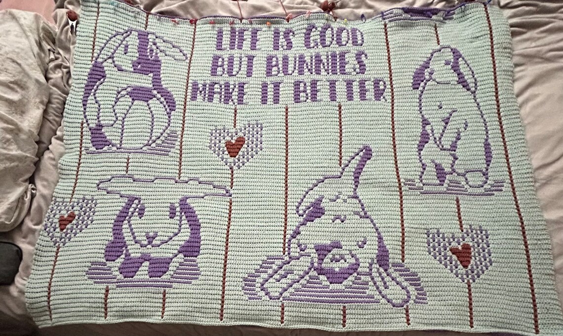 Bunny Overlay Mosaic Crochet Pattern - Etsy