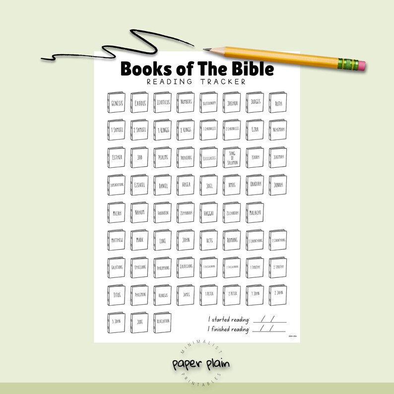 Bible Tracker | Printable Bible Reading Log & Checklist | Scripture Log ...