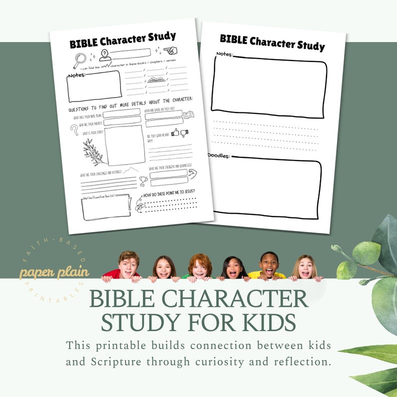 Biblical Characters Study for KIDS | Christian Homeschool Tool - Etsy
