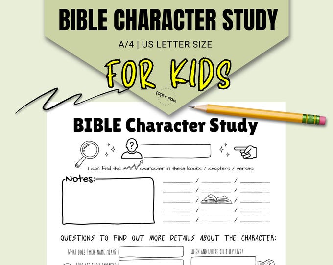 Biblical Characters Study | Printable Character Mapping & Bible Study ...
