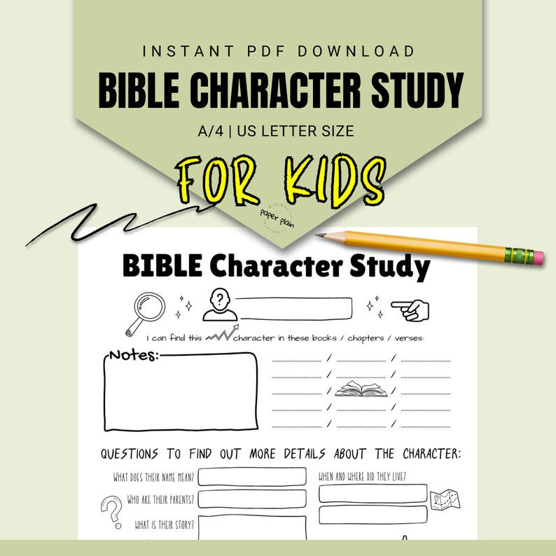 Biblical Characters Study | Printable Character Mapping & Bible Study ...