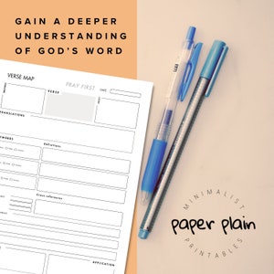 VERSE MAP Template Printable PDF Digital Download - Etsy