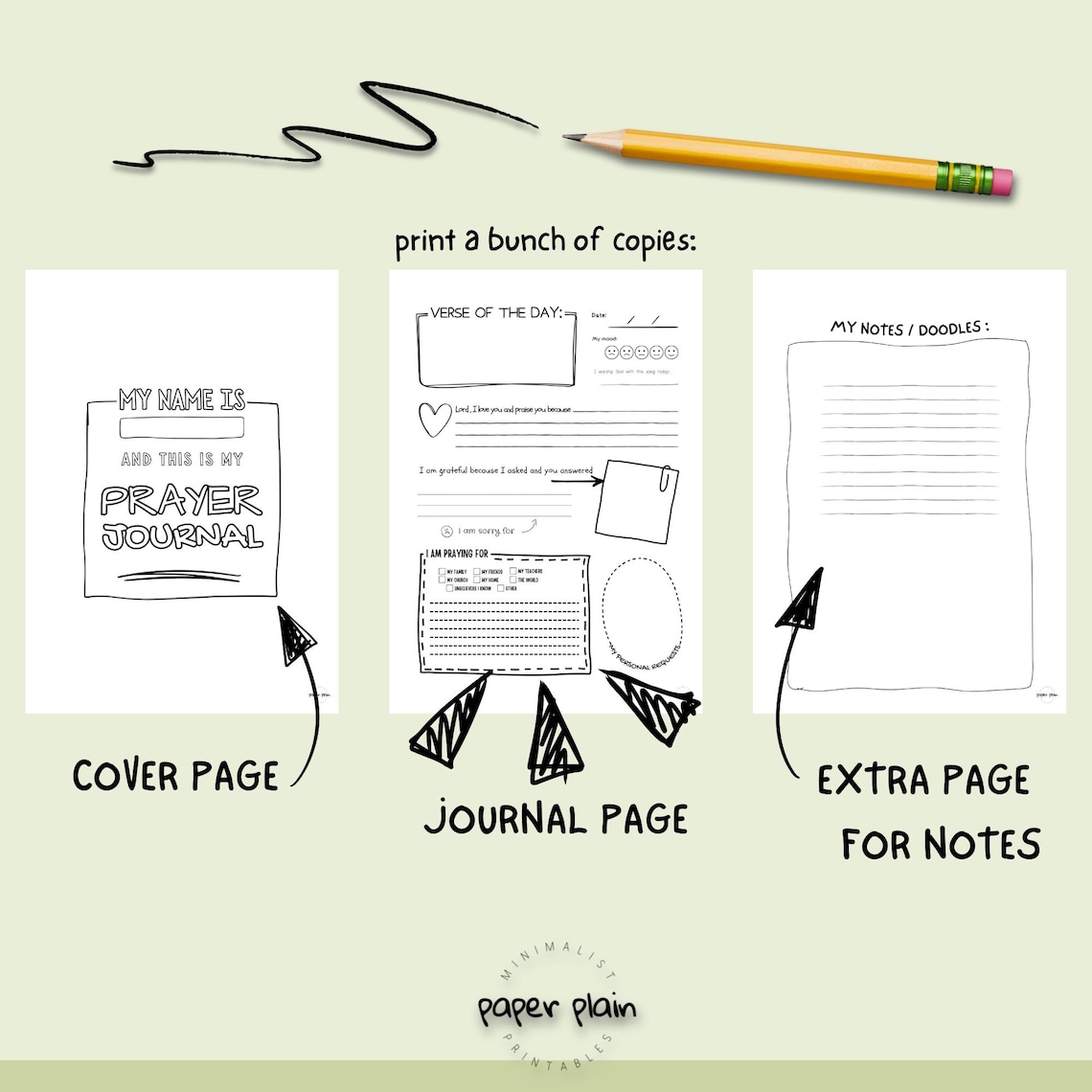 Prayer Journal for Kids | Printable Prayer Journal PDF Template | Kids ...