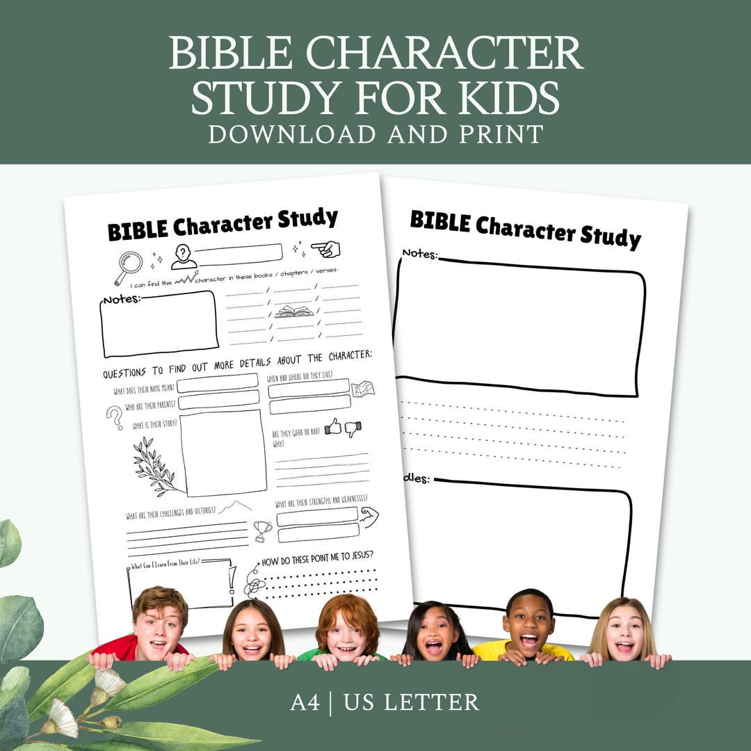 Biblical Characters Study for KIDS | Christian Homeschool Tool - Etsy