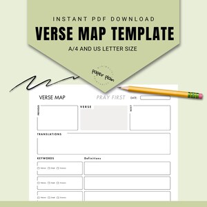Bible VERSE MAPPING Printable PDF Digital Download - Etsy