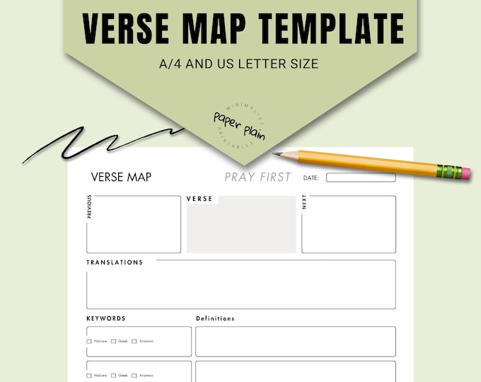 Bible VERSE MAPPING Printable PDF Digital Download - Etsy