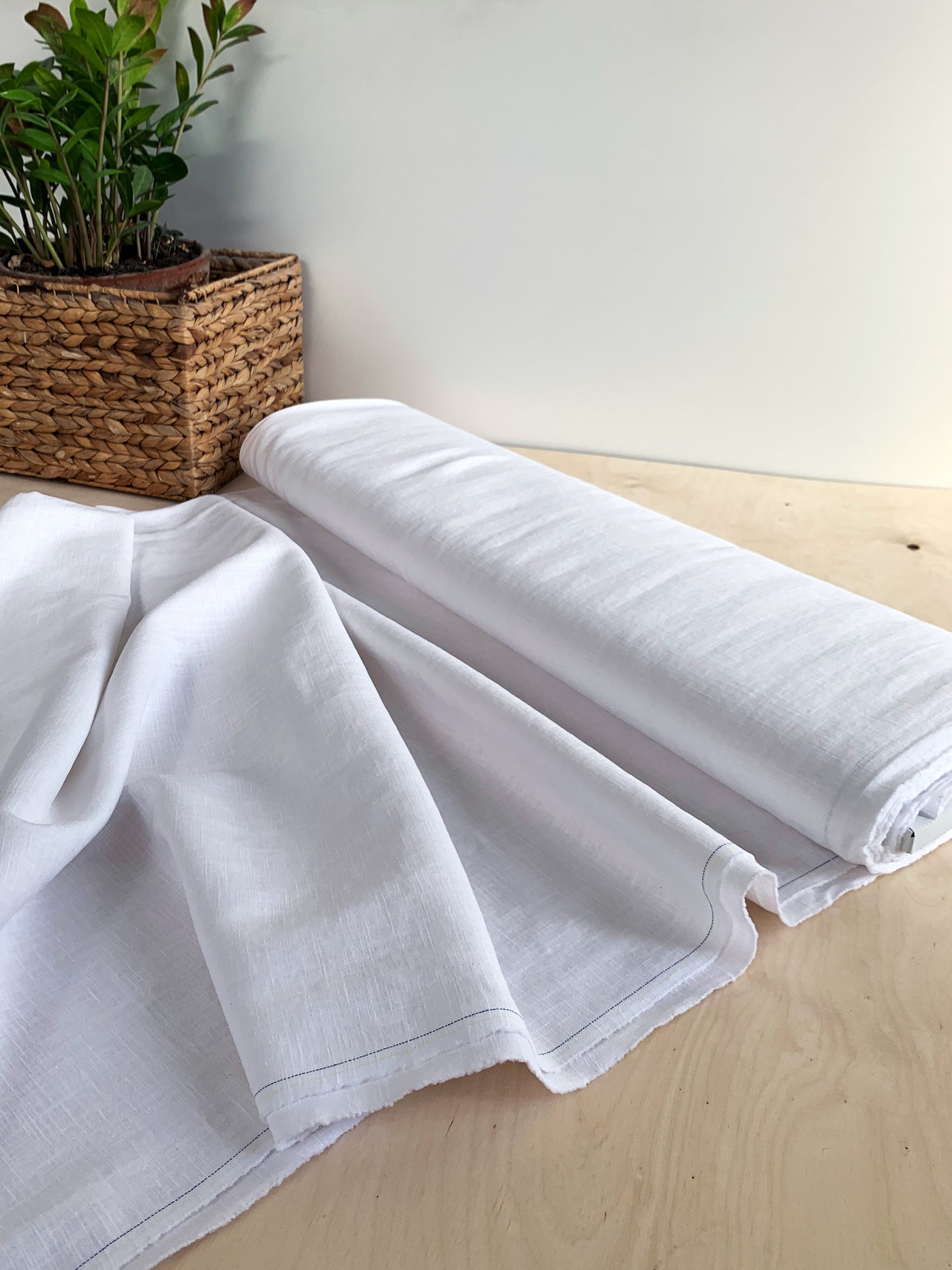 White Linen Fabric, Linen Fabric by the Meter or Yard, Pure Linen ...