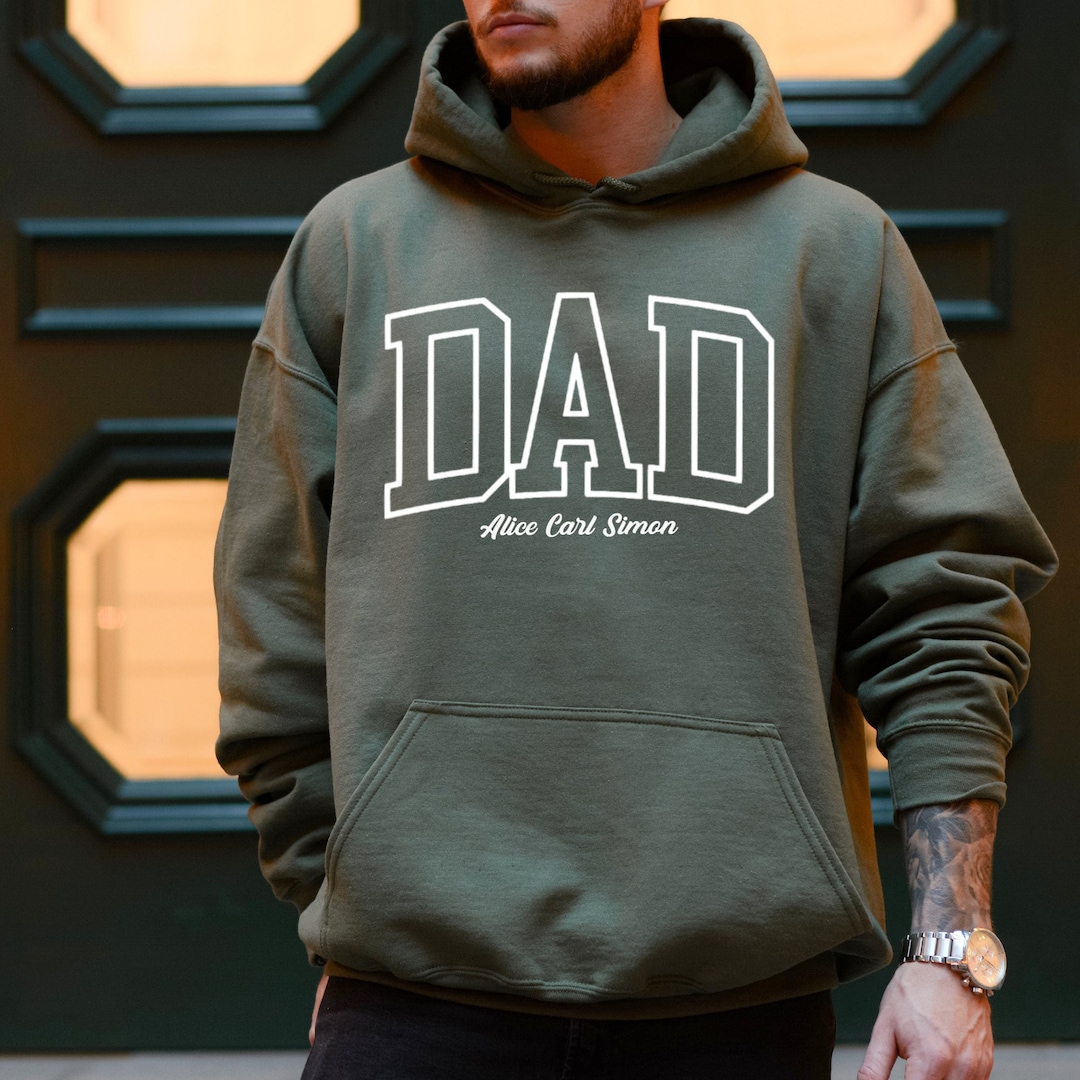 Custom Dad Hoodie With Kids,custom Dad Hoodie,personalized Hoodie,for ...