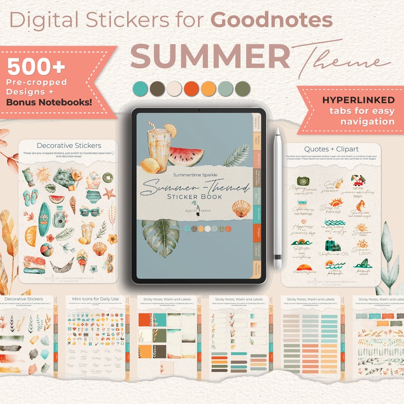 Summer Aesthetic Stickers - Etsy